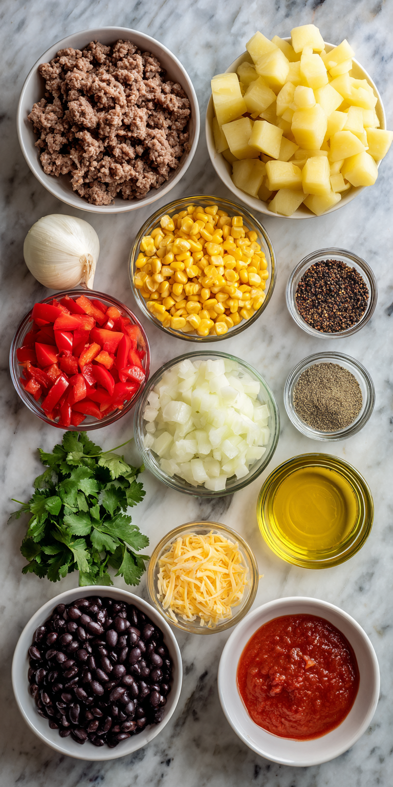 Southwest Ground Beef & Potato Skillet – Bold & Cheesy Recipe | Easy ...